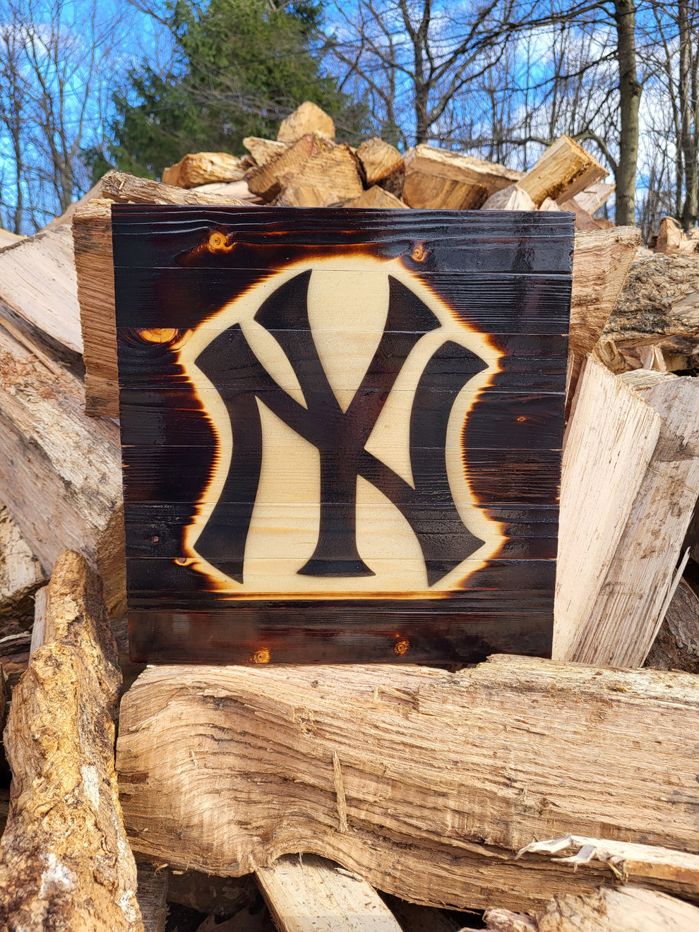 Yankees Wood Plaque – Rustic Signs USA